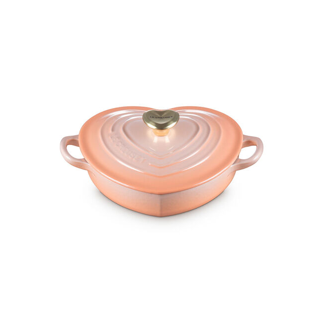 Shallow Heart Cocotte with Light Gold Heart Knob | Le Creuset®