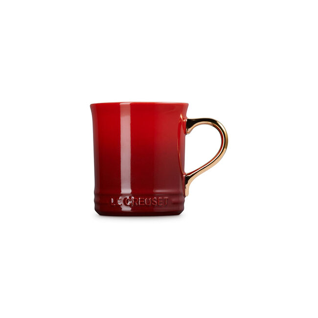 red handle mug