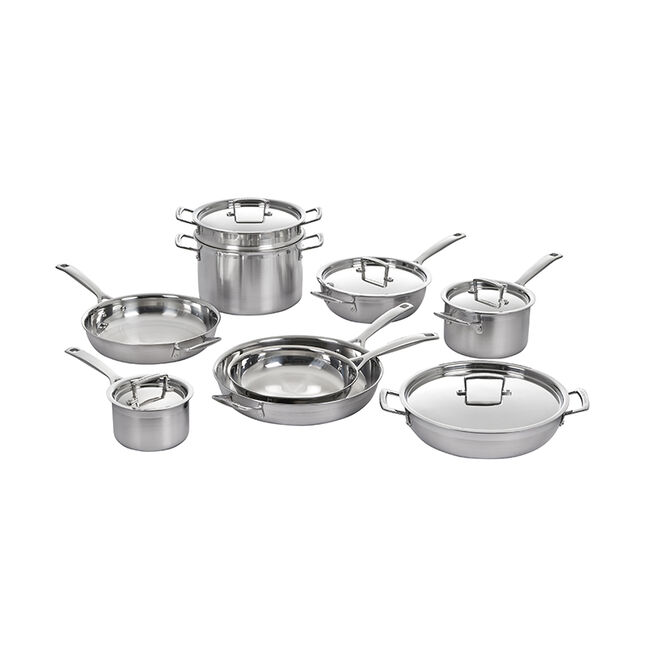 Classic Stainless Steel 14-Piece Cookware Set | Le Creuset®